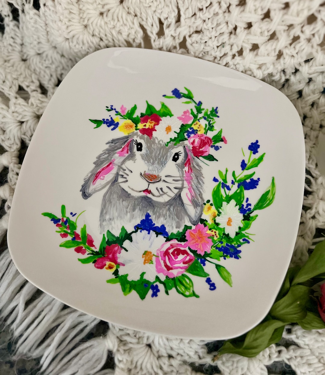 Hand Painted Serving Plate- Wall Plates - Spring Decor - Gift for Mom ...