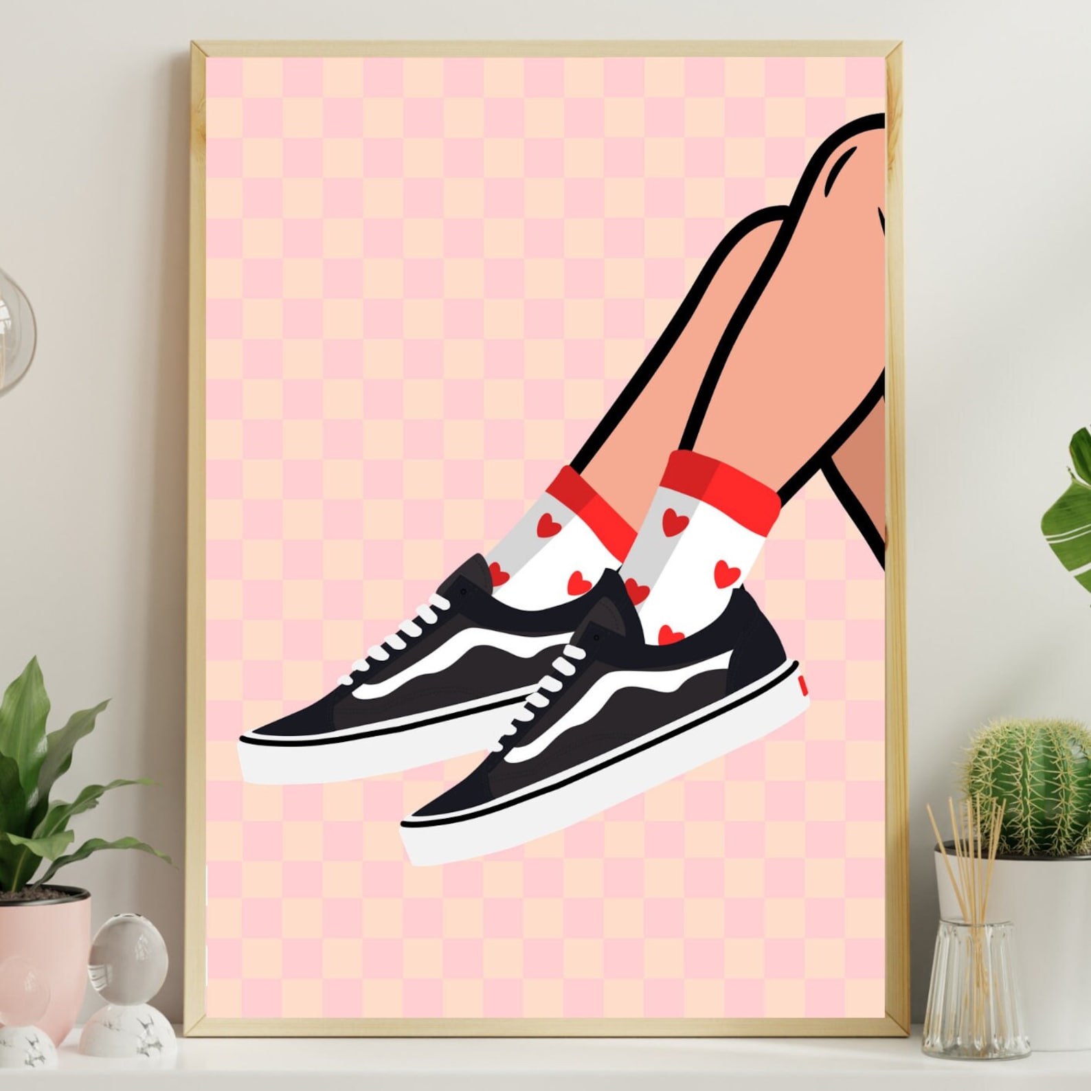 Vans Print, Skater, Sneaker, Trainer Prints, Checkerboard Wall Art ...