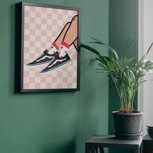 Vans Print, Skater, Sneaker, Trainer Prints, Checkerboard Wall Art ...