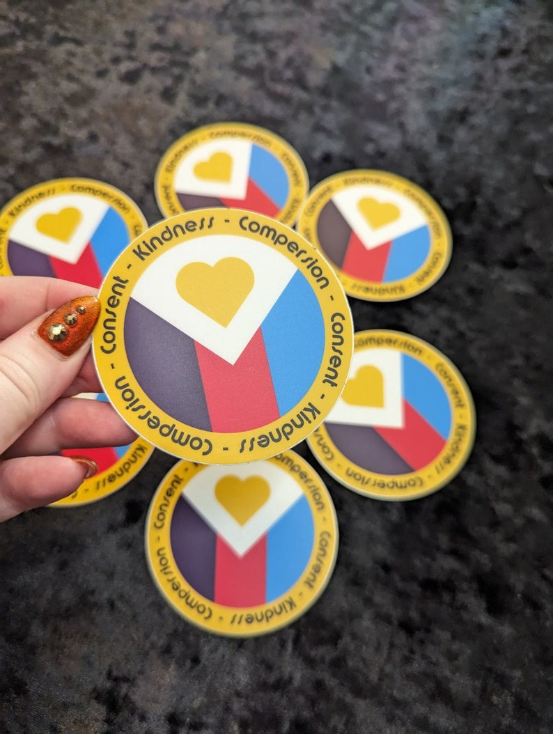 Polyamory Pride Flag Round Sticker - Etsy