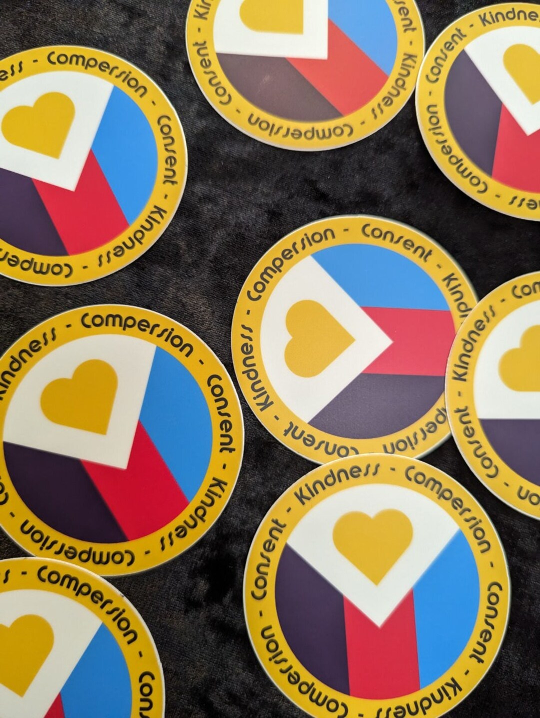 Polyamory Pride Flag Round Sticker - Etsy