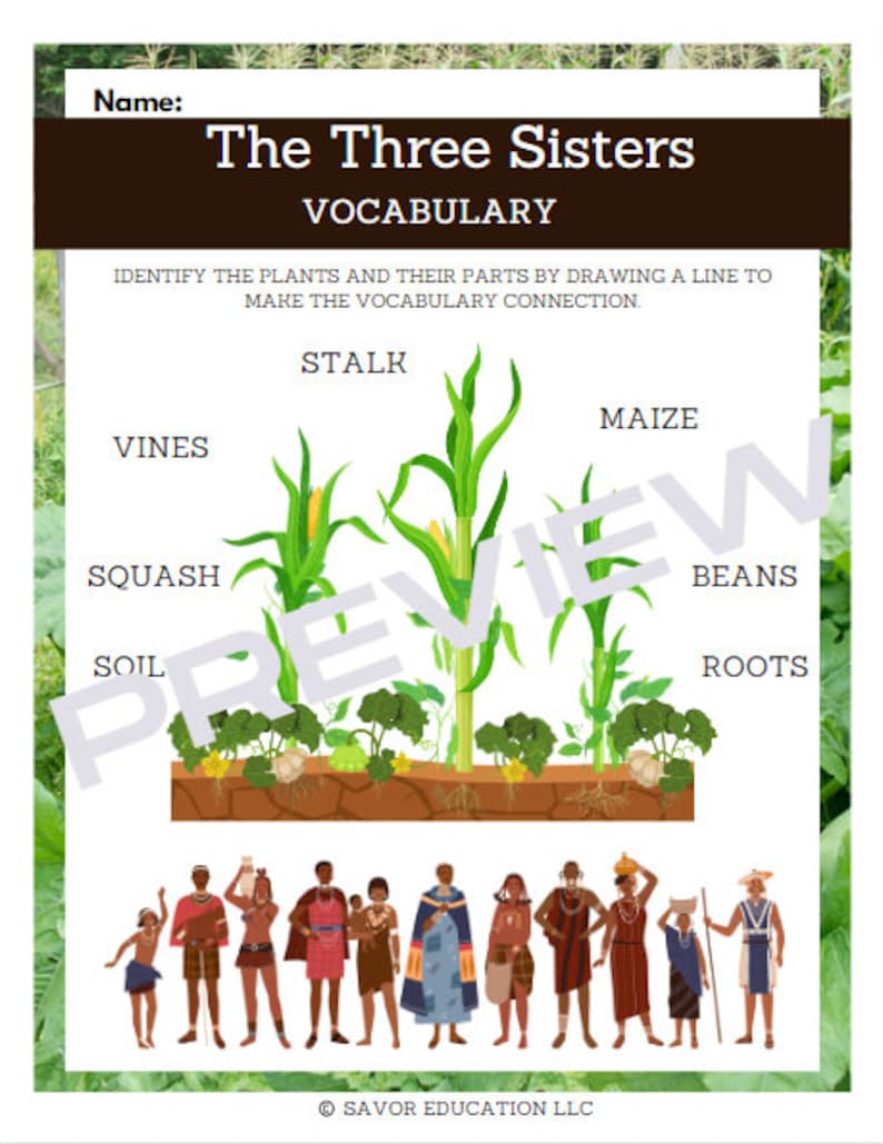 The Three Sisters - Indigenous Agriculture Reading Comprehension - Etsy ...