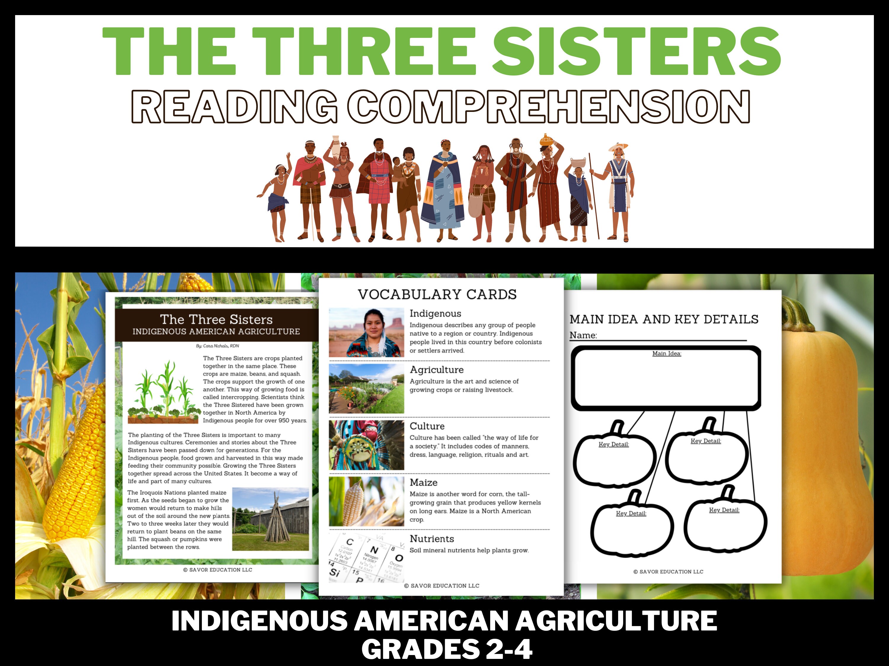 The Three Sisters - Indigenous Agriculture Reading Comprehension - Etsy ...