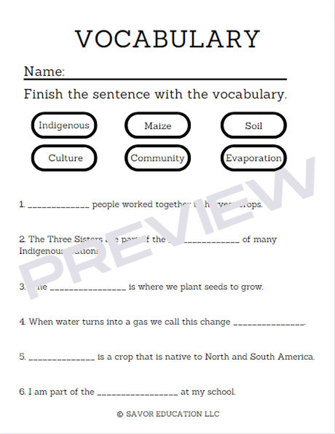 The Three Sisters - Indigenous Agriculture Reading Comprehension - Etsy