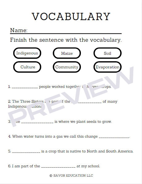 The Three Sisters Indigenous Agriculture Reading Comprehension - Etsy ...
