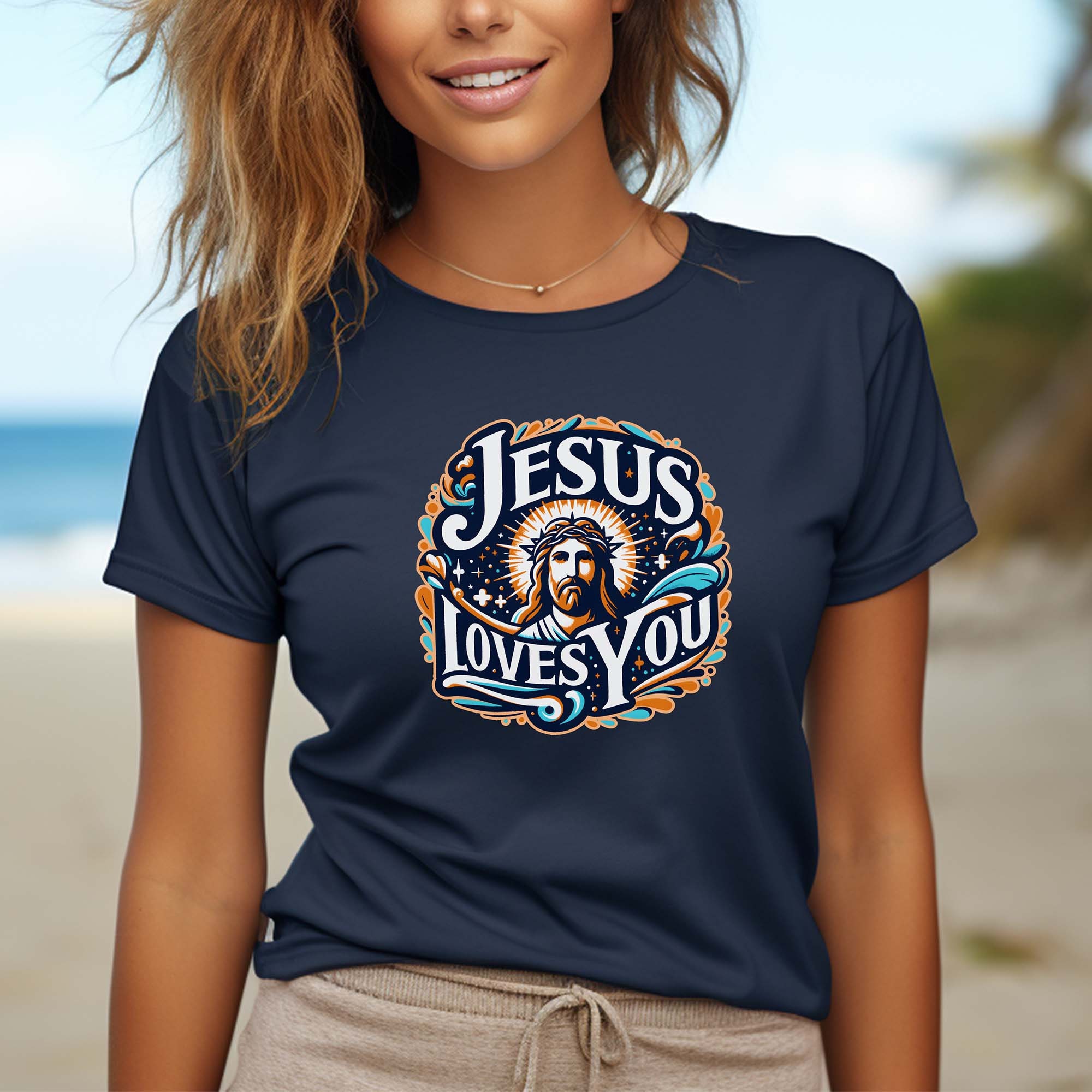 Christian Shirt Gift, Jesus Loves You Easter Holiday Birthday Gift ...