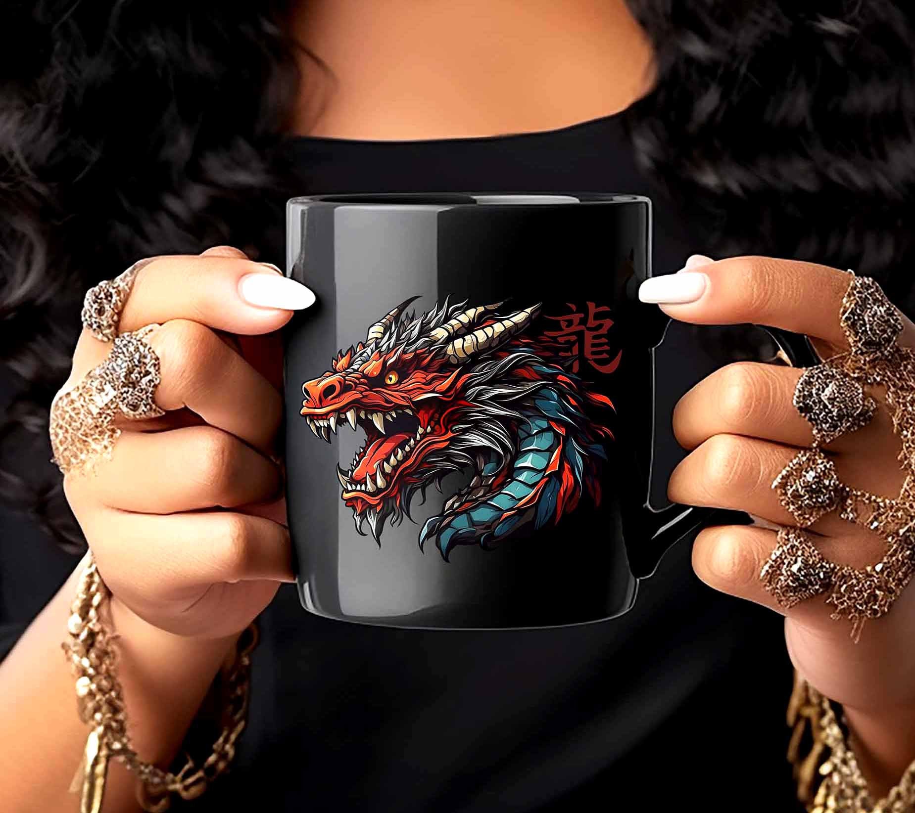 Custom Mug Dragon Birthday Gift, Personalized Dragon Gift, Chinese ...