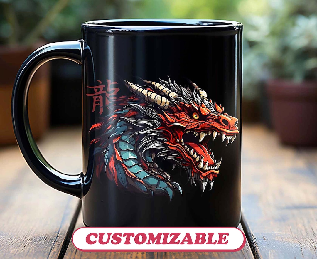 Custom Mug Dragon Birthday Gift, Personalized Dragon Gift, Chinese ...