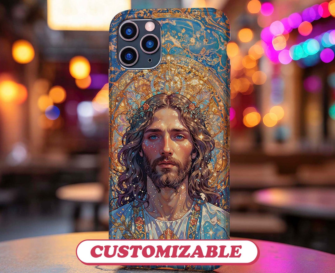 Jesus Christ Portrait Phone Case: Customizable Protective Cover - Etsy
