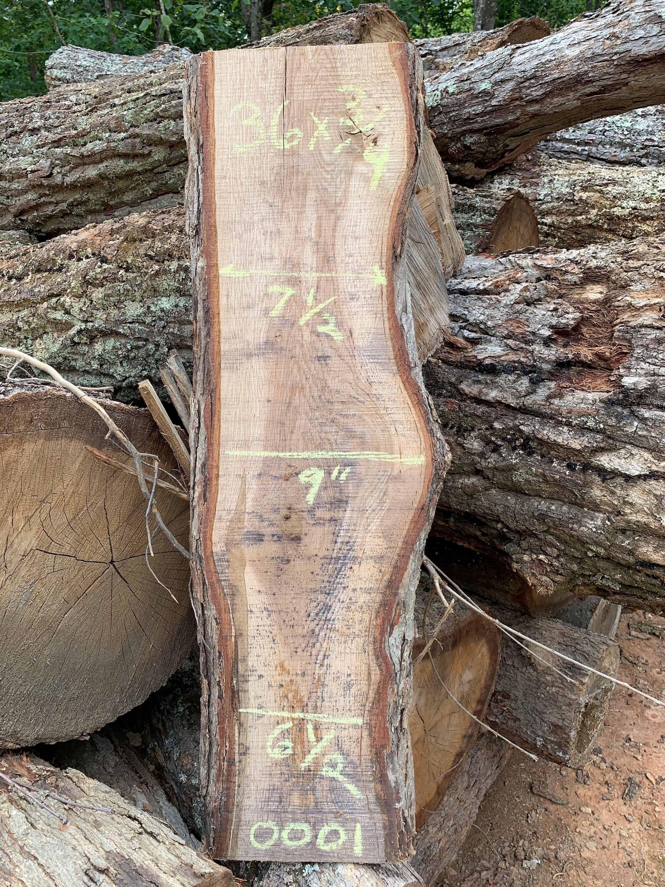 Live Edge Rough Sawn White Oak Board - Etsy