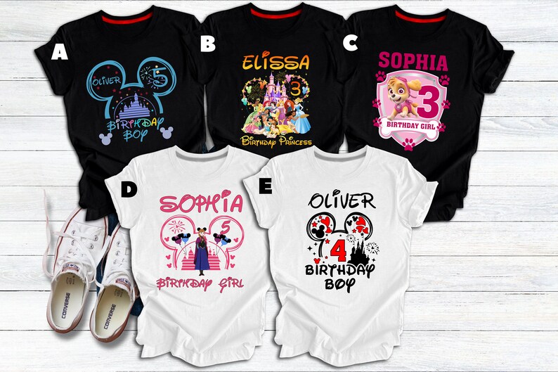Disney Family Birthday Shirt, Custom Birthday Squad Shirt, Disney Birthday Girl Shirt, Disney ...