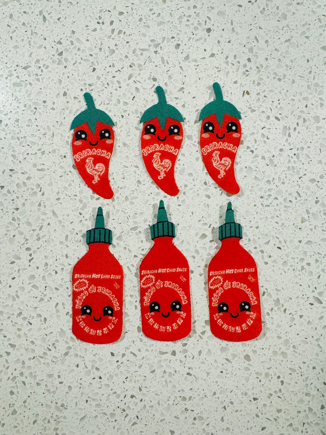 Sriracha Hot Chili Sauce Cotton Fabric Patches Iron on Appliques - Etsy