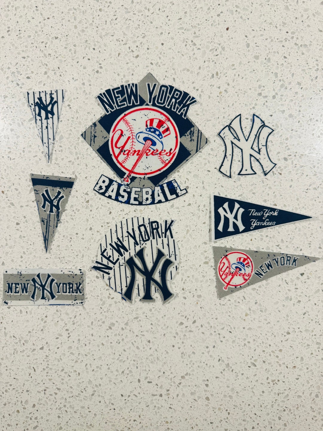 New York Yankees MLB Team Cotton Fabric Patches Iron on Appliques - Etsy