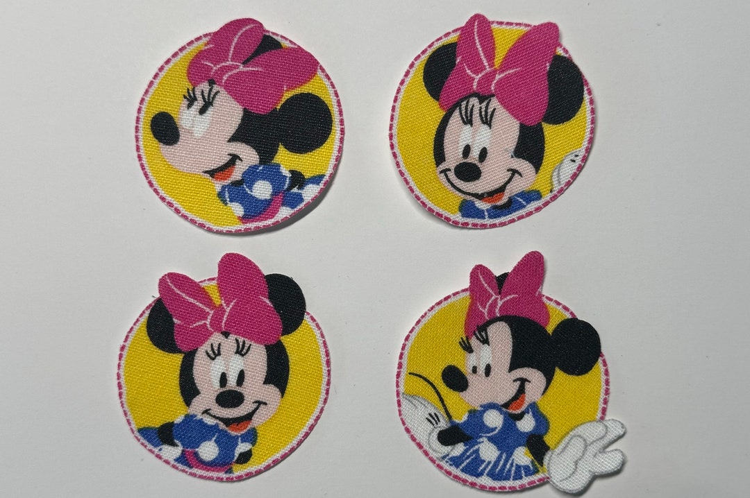 Disney Minnie Mouse Cotton Fabric Patches Iron on Appliques - Etsy
