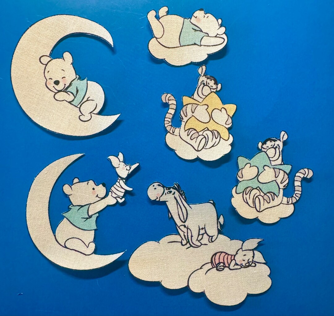 Winnie the Pooh Cotton Fabric Patches Iron on Appliques - Etsy