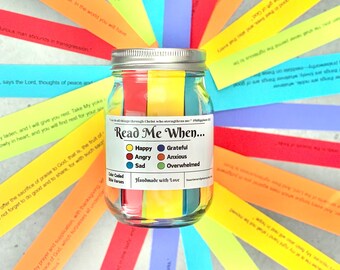 Scripture Jar, FREE US SHIPPING, Read Me When Jar, Color-coded Bible ...
