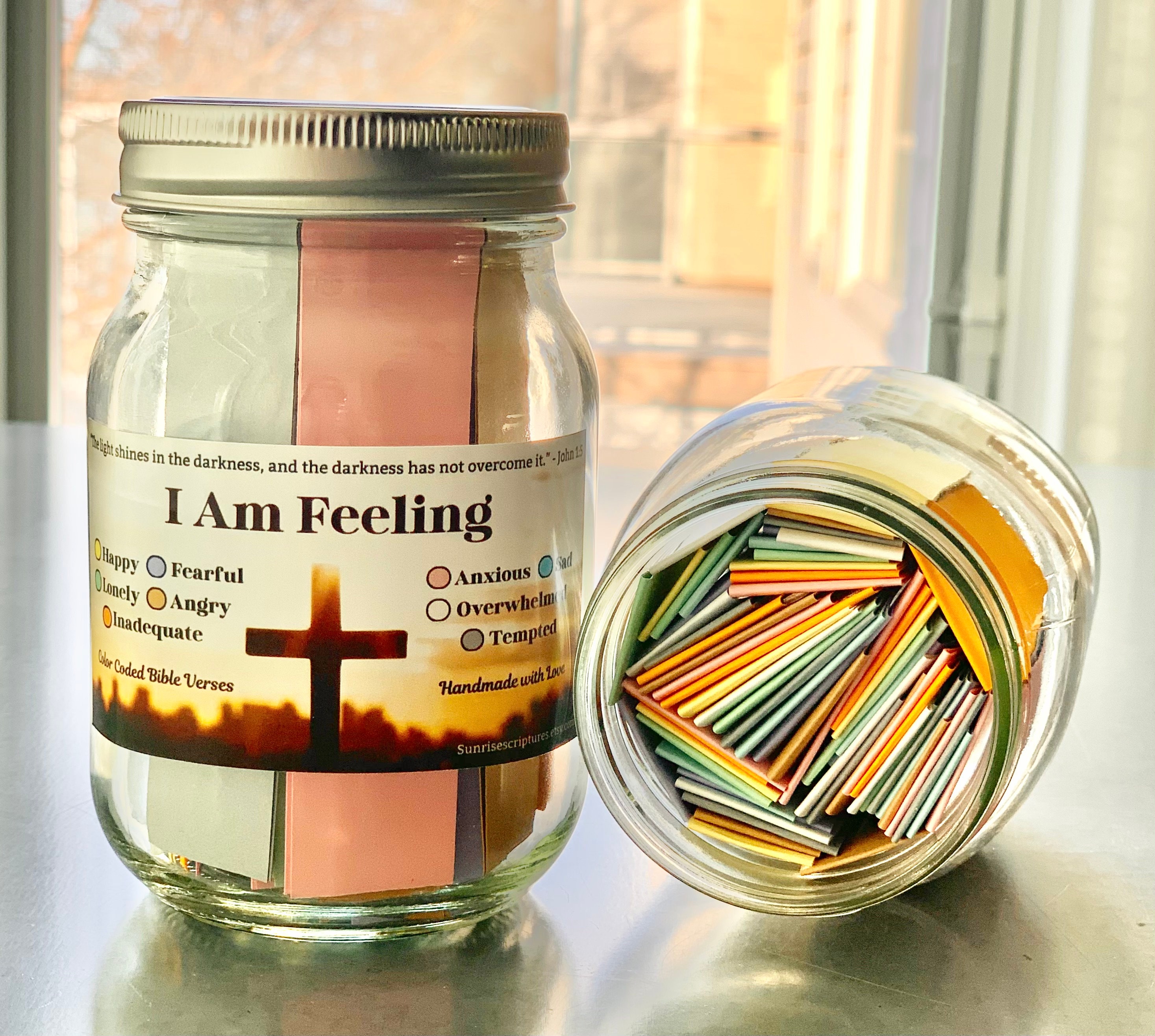 2024 Color-coded Bible Verses for Emotions and Feelings, Scripture Jar ...