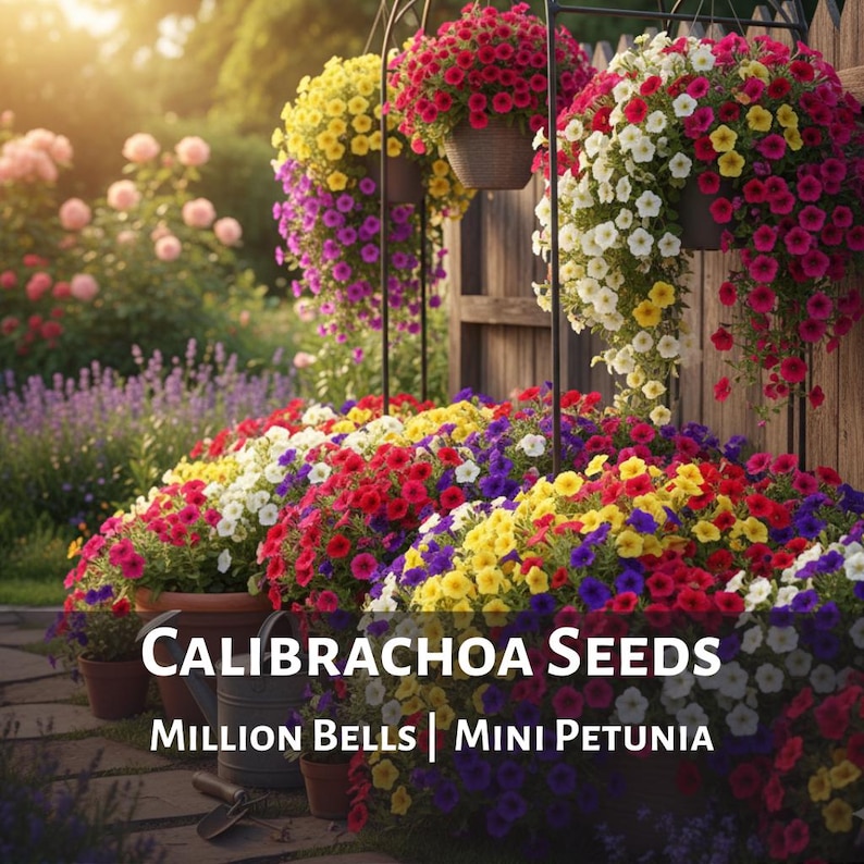 Mixed Calibrachoa Seeds Mini Petunia Like Flowers for Hanging Basket ...
