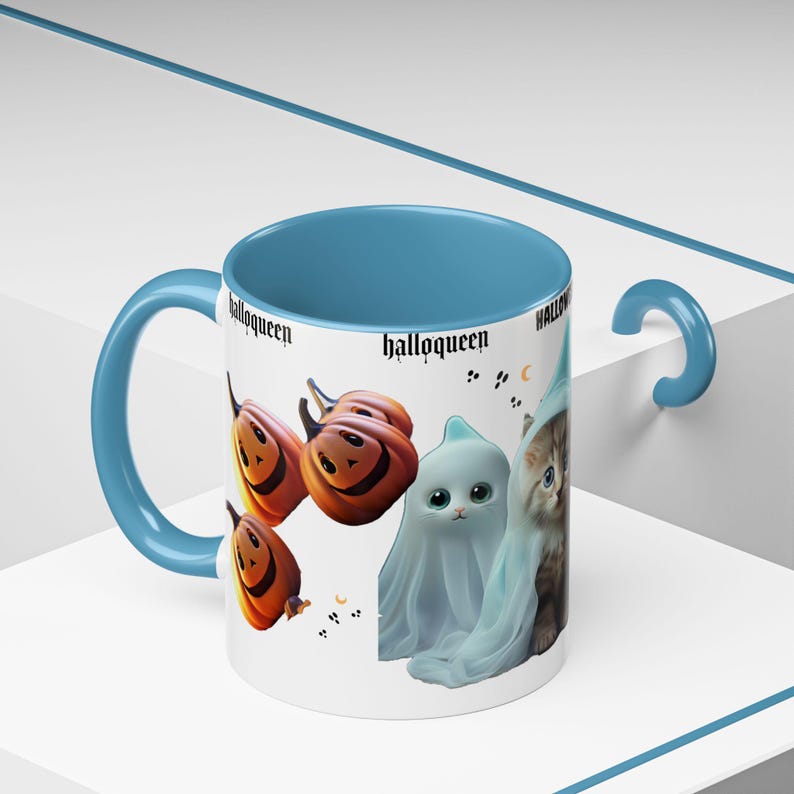 Coffee Mug, Witch Season Cat Mug With Baby Cats Scaring Your Coffee ...