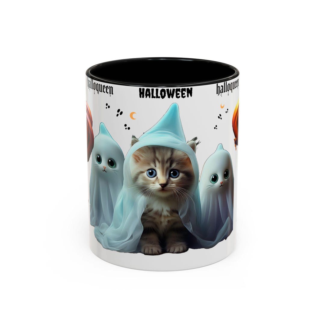 Coffee Mug, Witch Season Cat Mug With Baby Cats Scaring Your Coffee ...