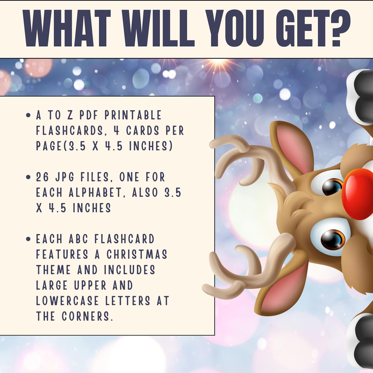 Christmas Alphabet Flashcards Printable ABC Flashcards Montessori Toys ...