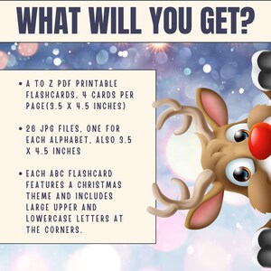Christmas Alphabet Flashcards Printable ABC Flashcards Montessori Toys ...