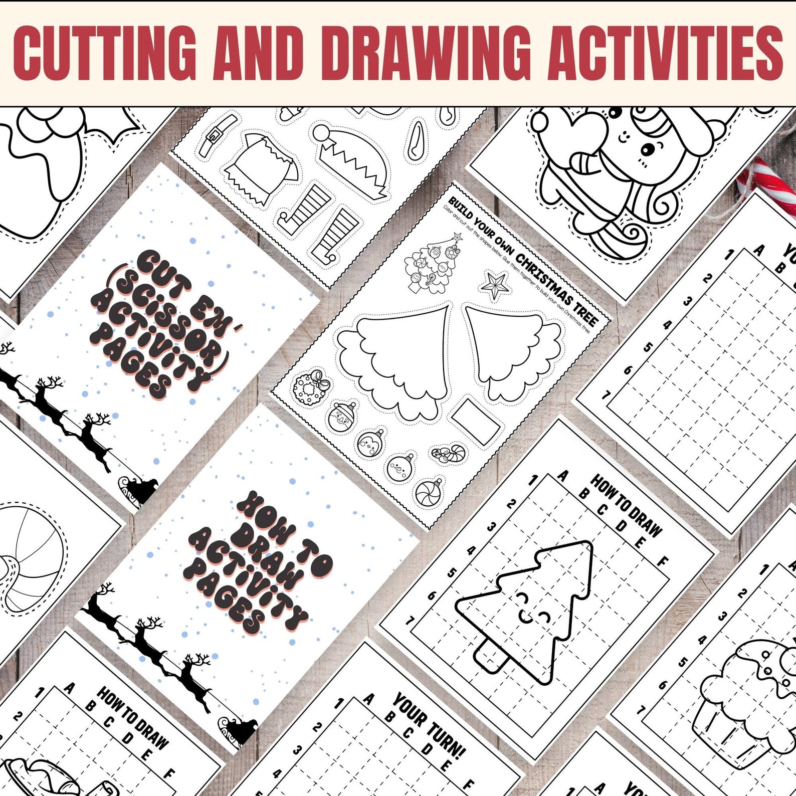 Printable Christmas Activities Holiday Activity Pages for - Etsy