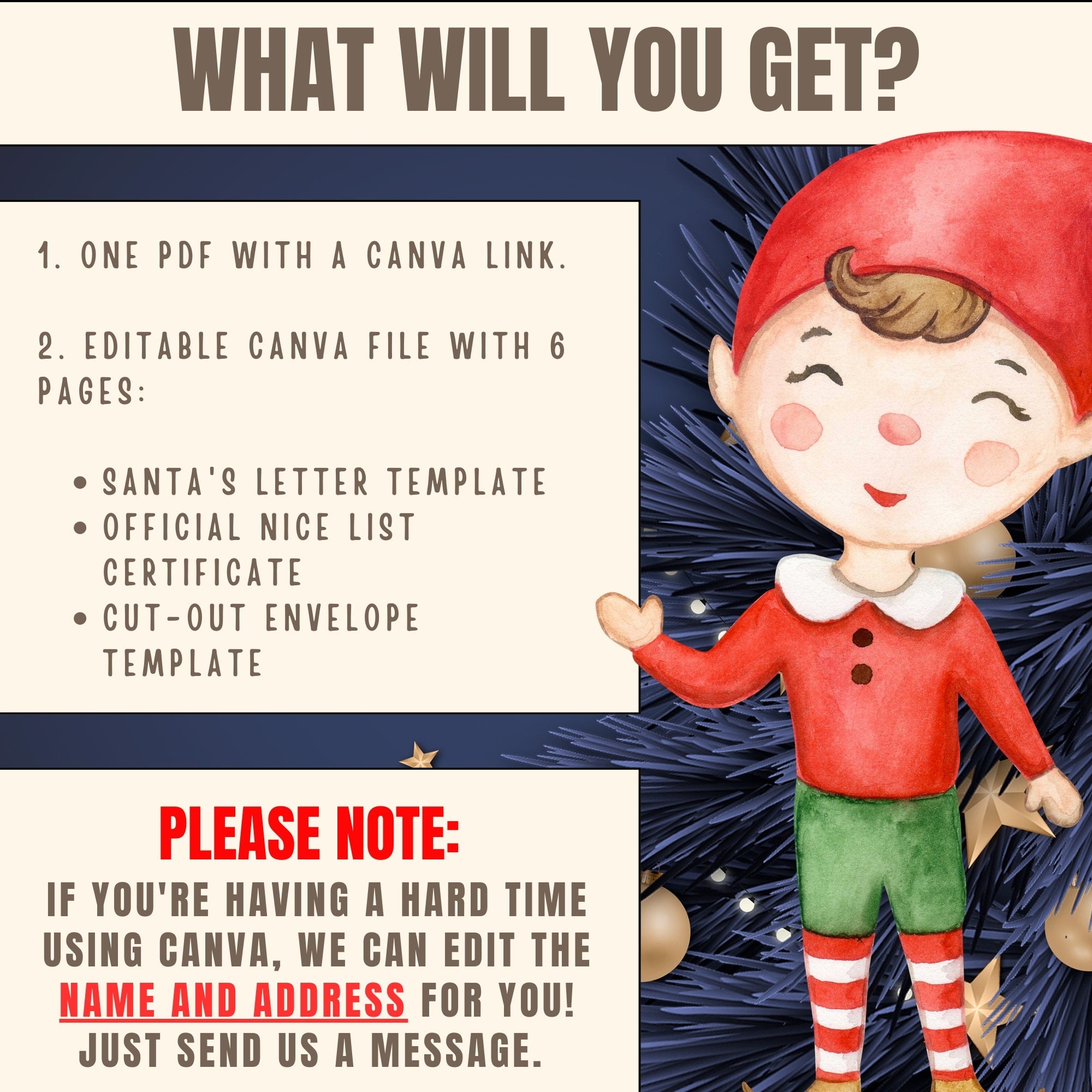 Editable Letter From Santa Claus Approved Letter From Santa - Etsy