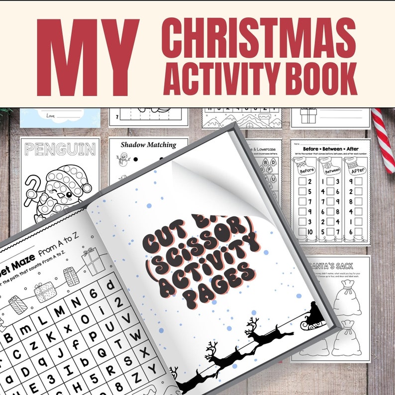 Printable Christmas Activities Holiday Activity Pages for - Etsy