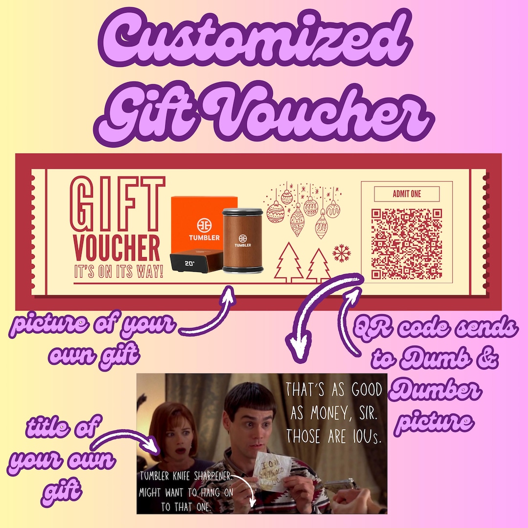 Printable PERSONALIZED Gift Voucher Custom Late Shipping IOU Presents ...