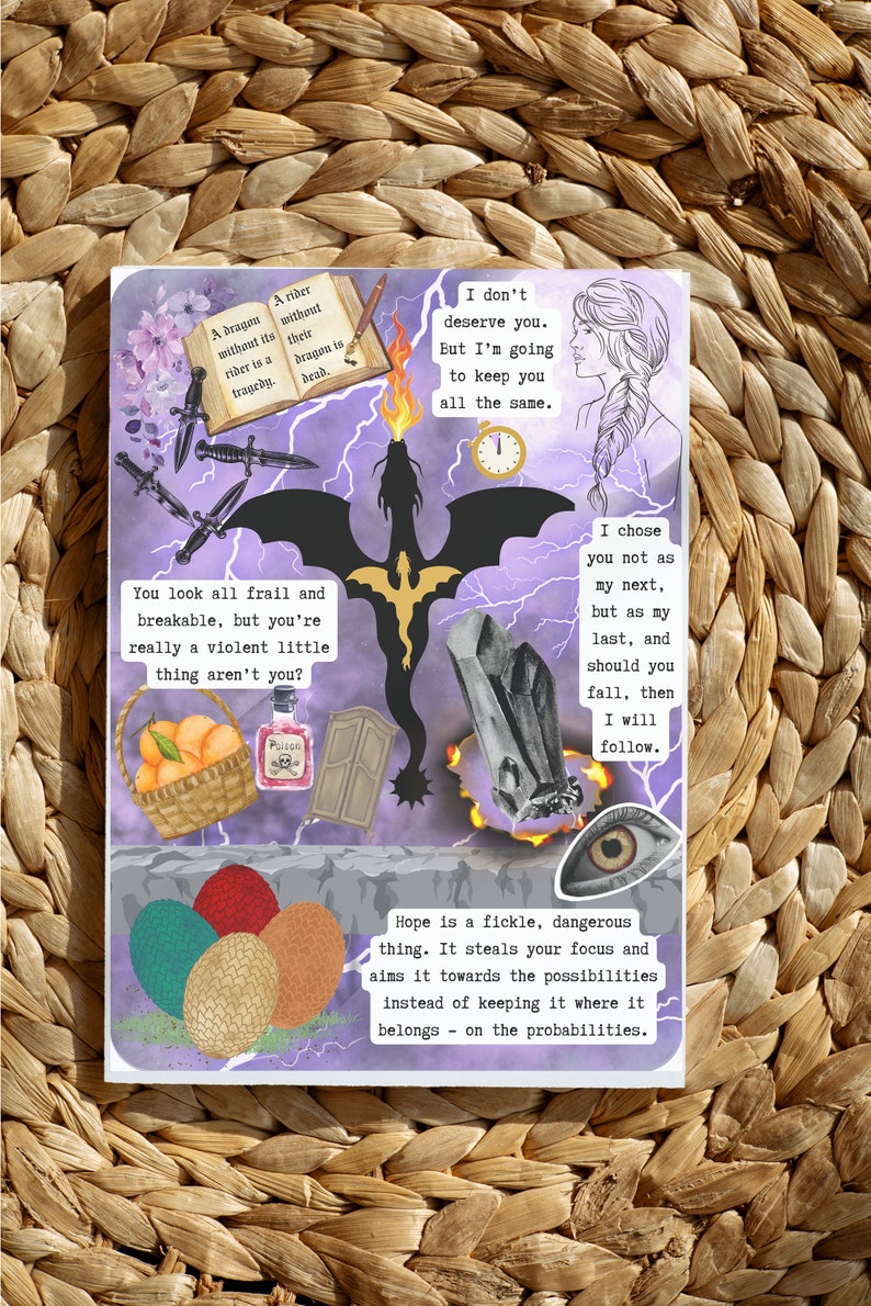 Kindle Insert Printable Design Fourth Wing Fantasy Romantasy Books ...