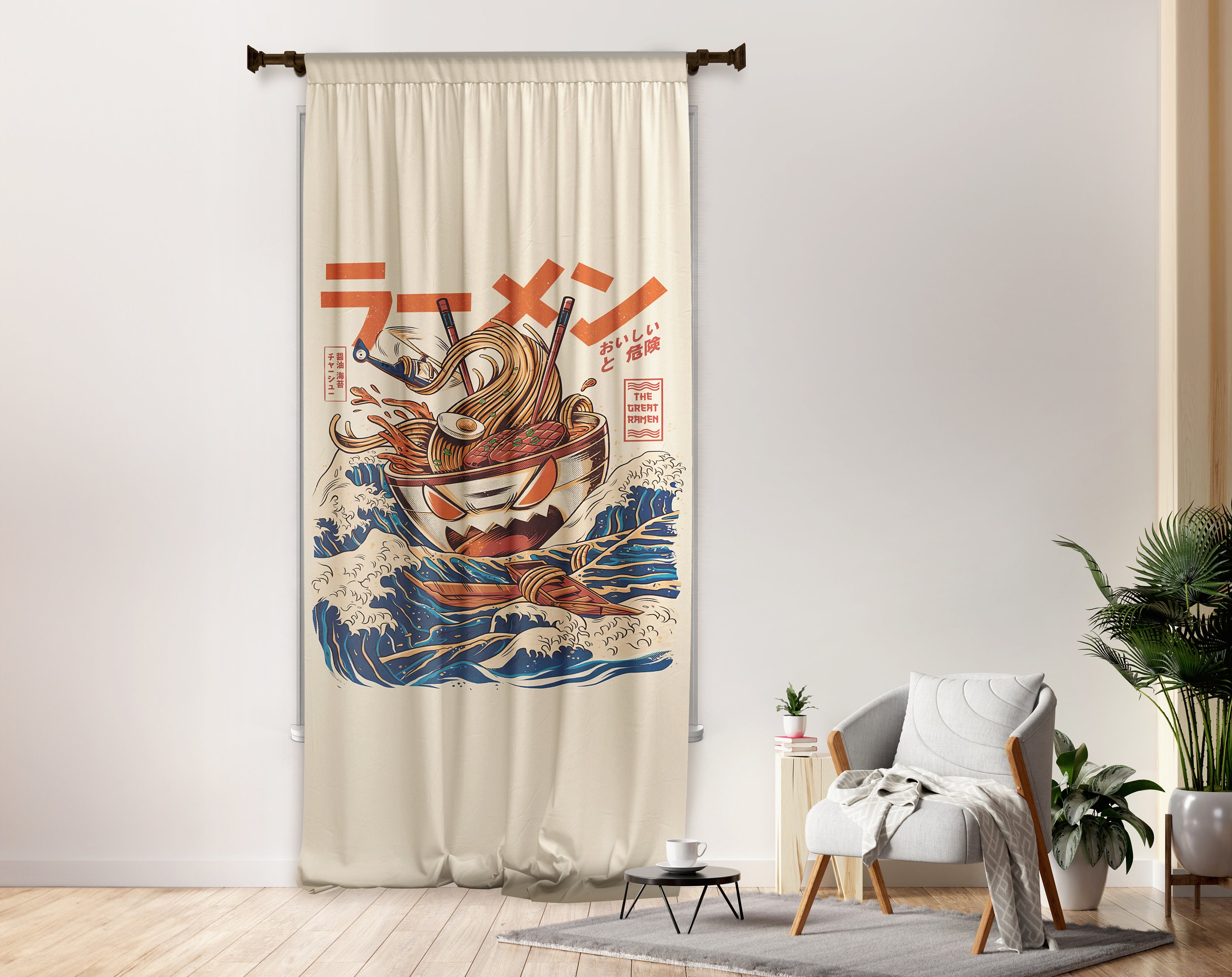 The Great Ramen Digital Art Window Curtain - Etsy