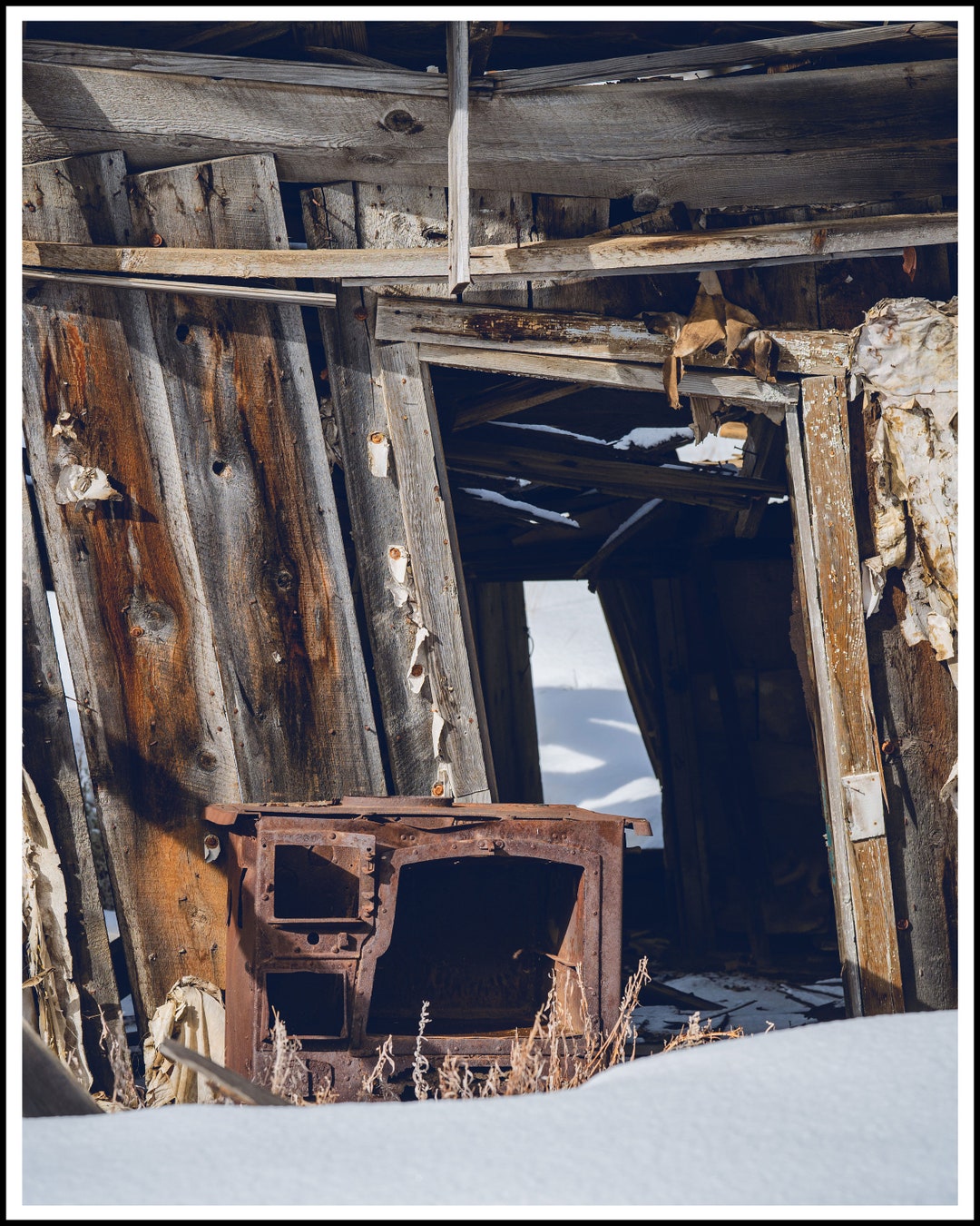 Collapsing Cabin Old West Ghost Town Print Comet Montana - Etsy