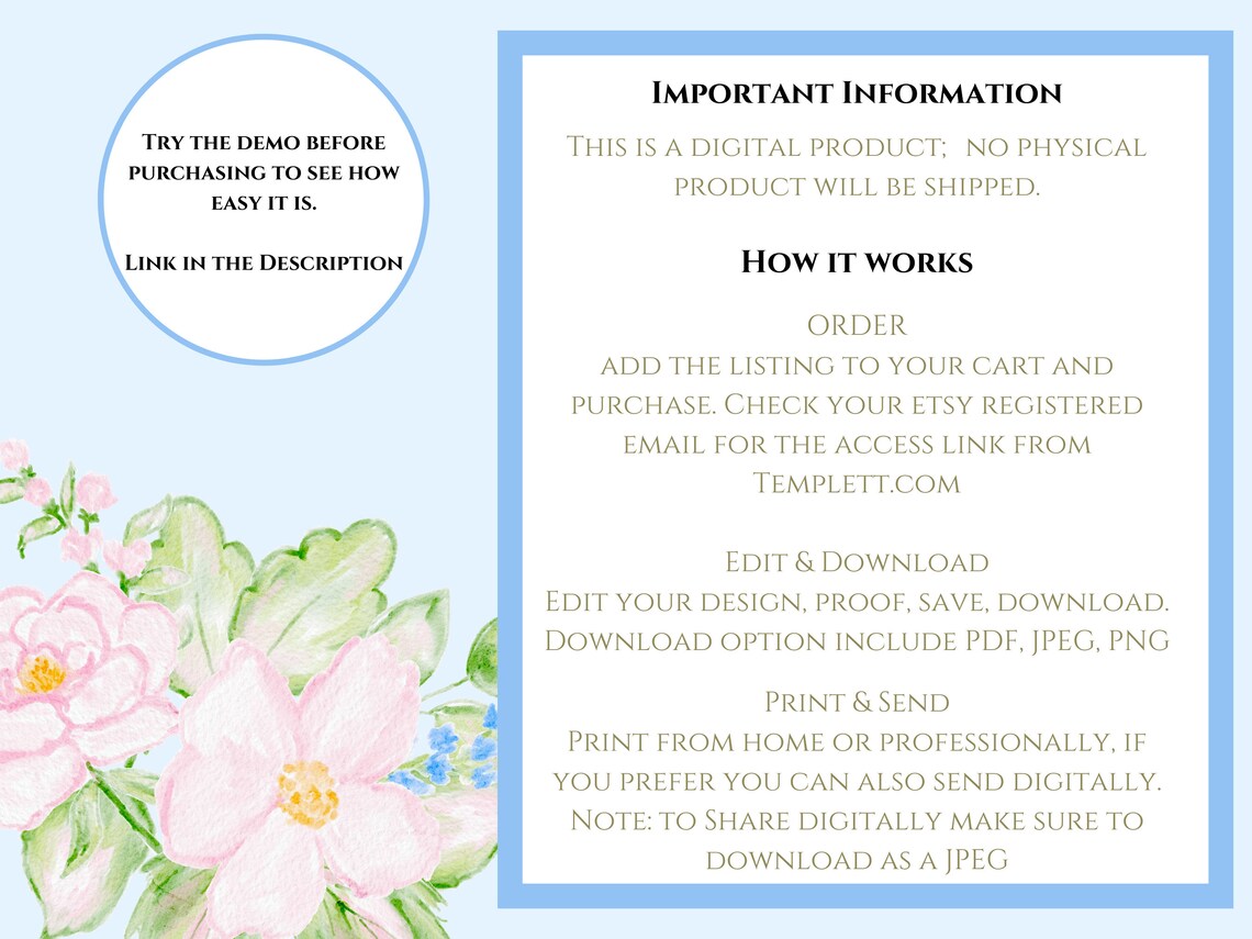 Cinderella Bibbidi Bobbidi Boo Birthday Invitation Set - Digital ...