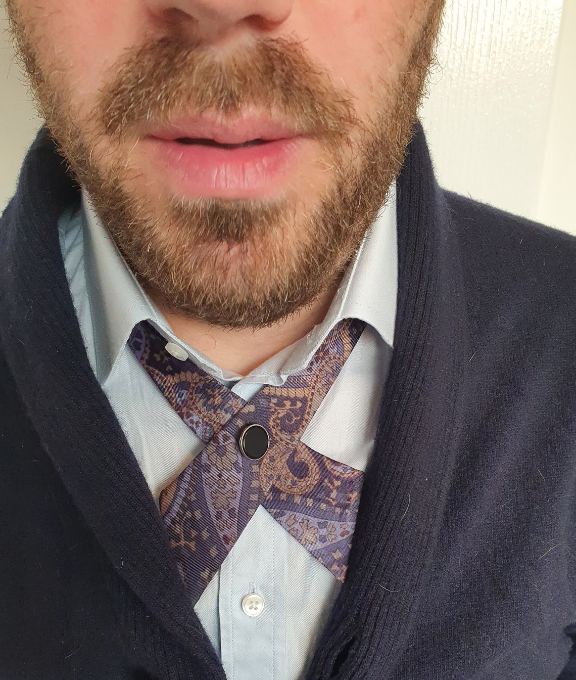 Crossover Continental Tie, Upcycled 70s, Quirky Gift, One of a Kind ...