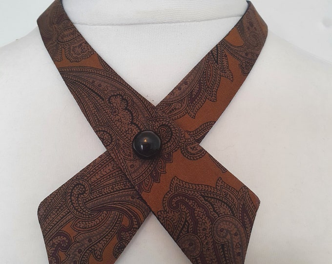 Crossover Continental Tie, Upcycled 70s, Quirky Gift, One of a Kind ...