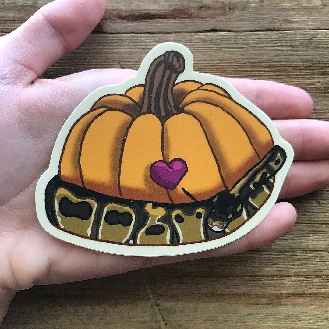 Cute Ball Python Fall Sticker- Ball Python Pumpkin Decal- Waterproof ...