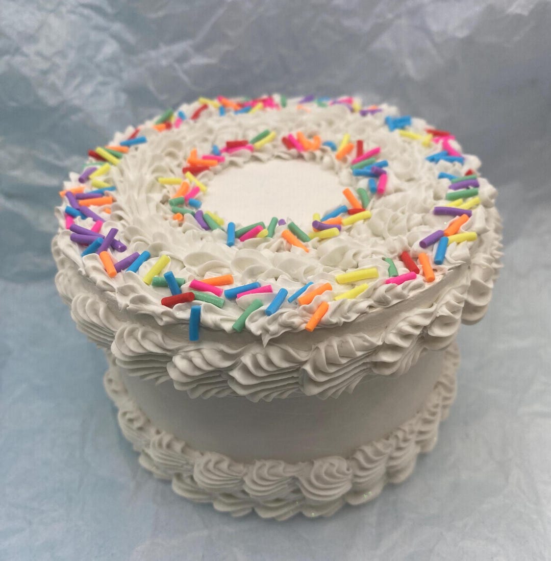Handmade Fake Cake Box, Decorative Keepsake With Sprinkles - Etsy