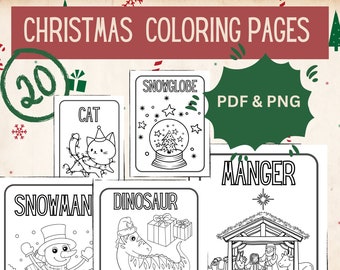 Holiday Coloring Set Christmas Themed Coloring Book With Engaging Pages ...