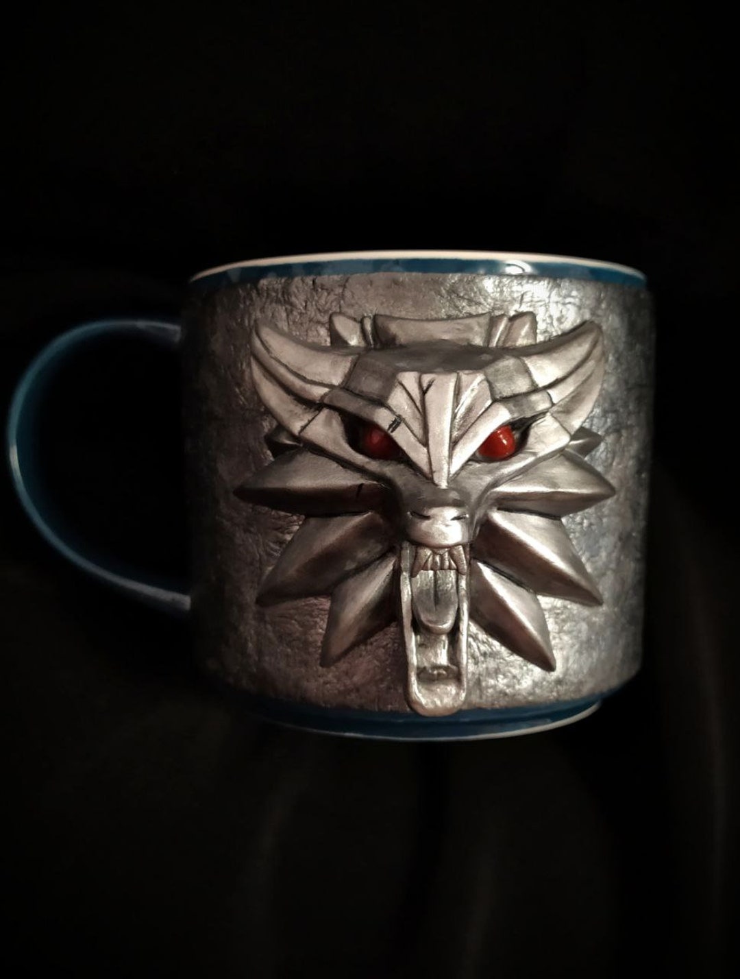 Witcher Cup With Polymer Clay Decor Birthday Gift - Etsy