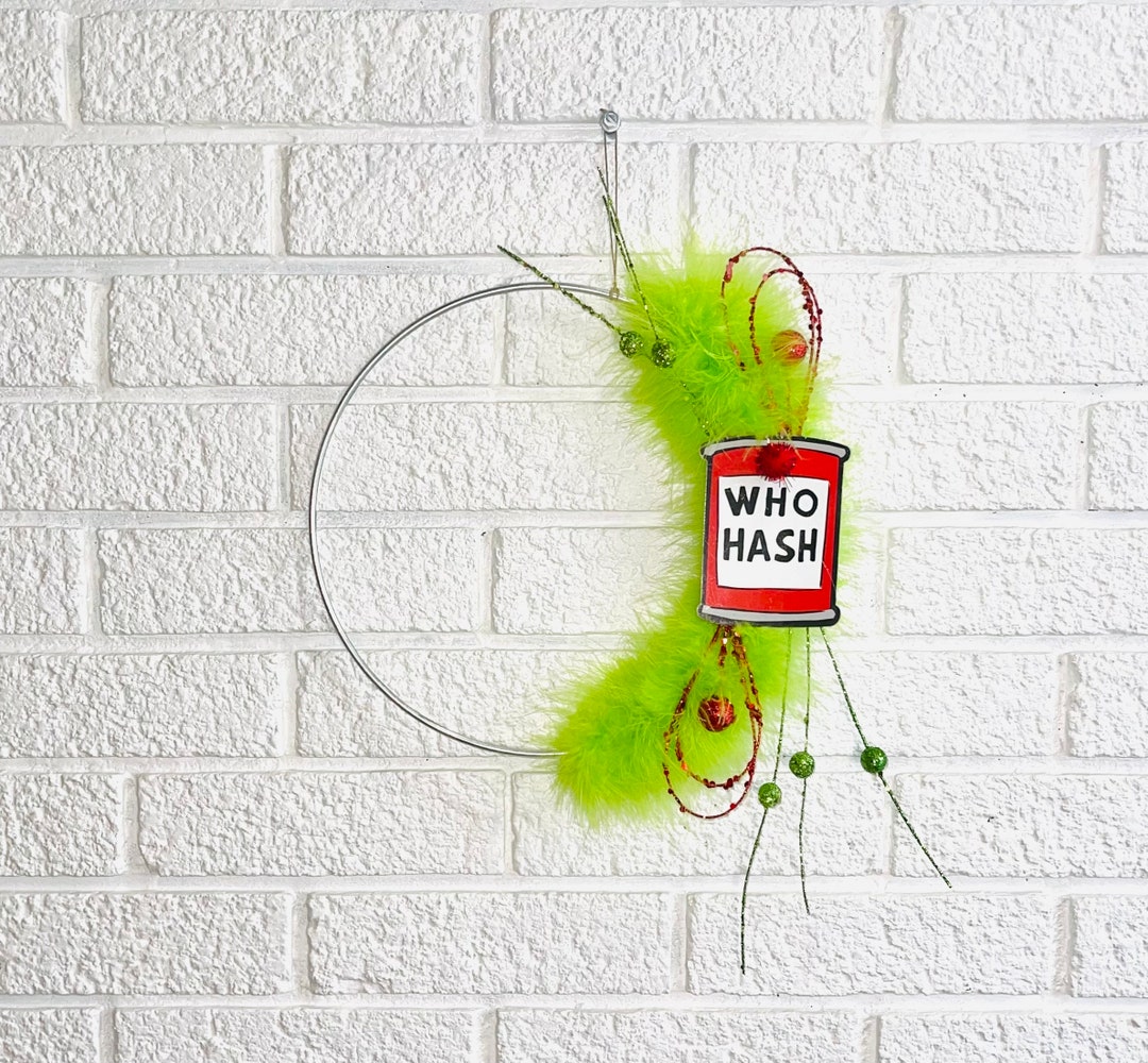 10” Modern “who Hash” Hoop Wreath - Etsy