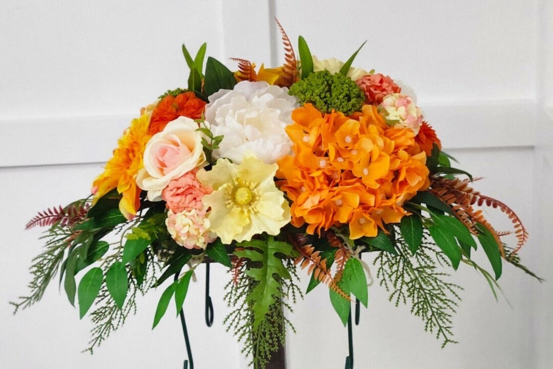 Floral Fall Memorial Saddle the Lighter Shade of Fall - Etsy
