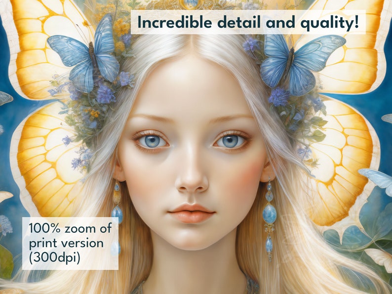 Butterfly Maiden, Magical Woman Digital Art, Mystical Artwork ...