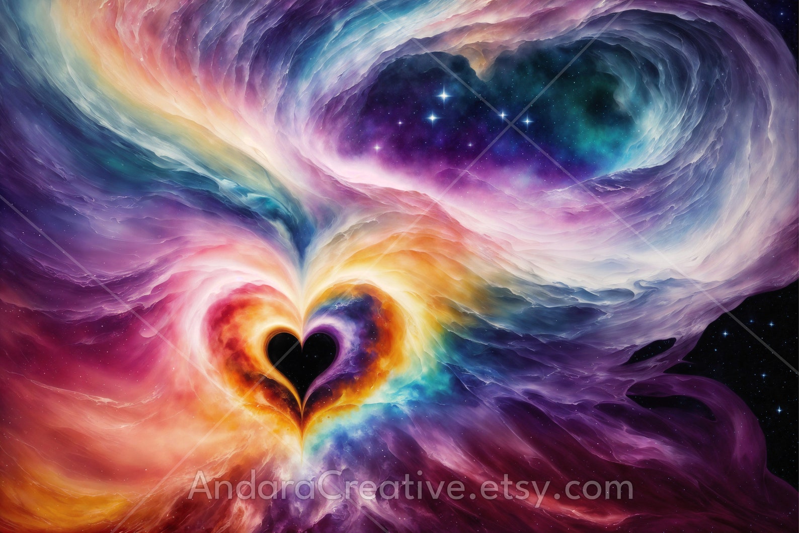 Cosmic Bliss Art, Sacred Love Bg, Romantic Background, Valentines Day ...