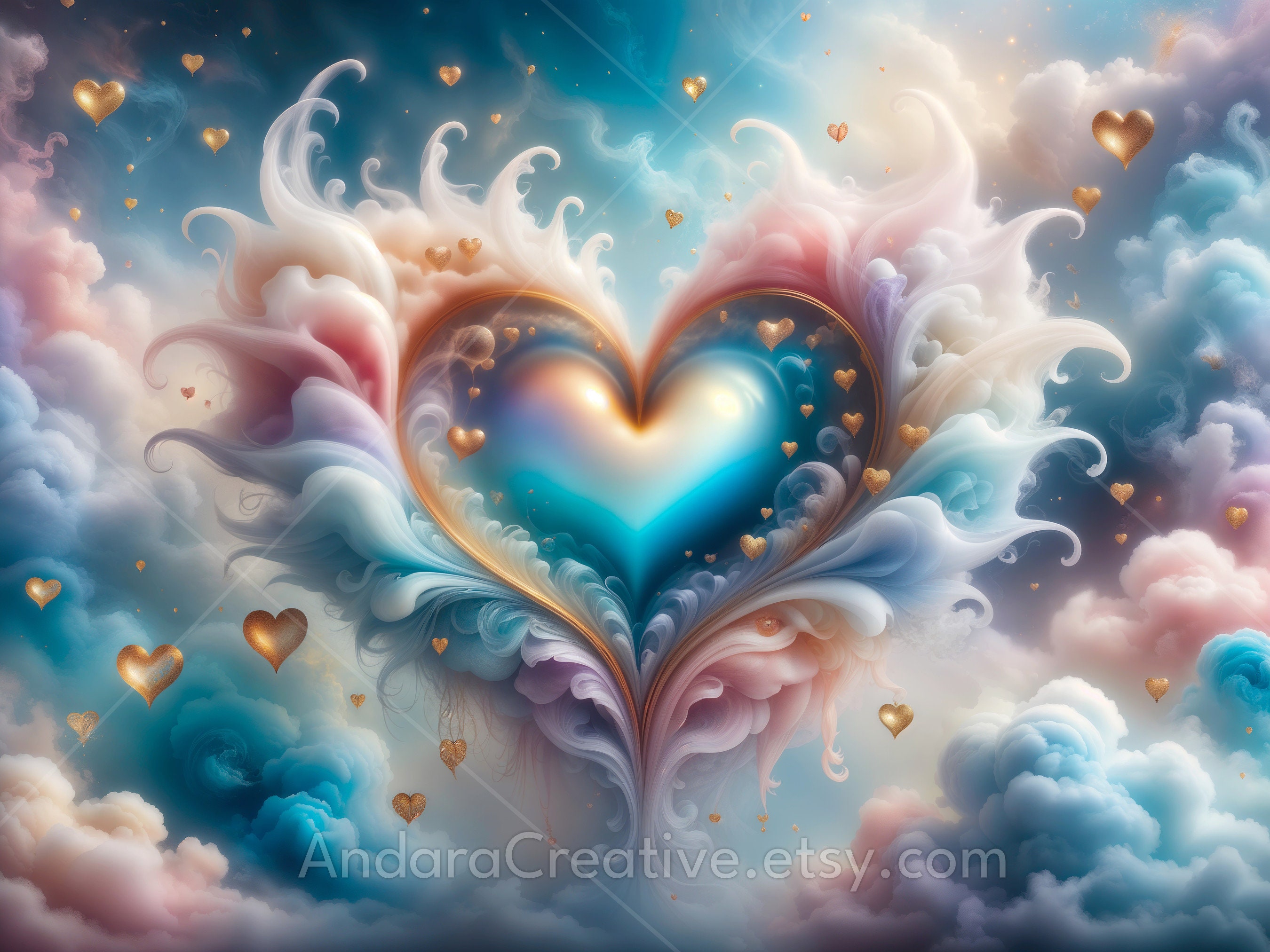 Spectral Love Heart Stock Image, Dreamy Loveheart Bg, Valentine’s Day ...