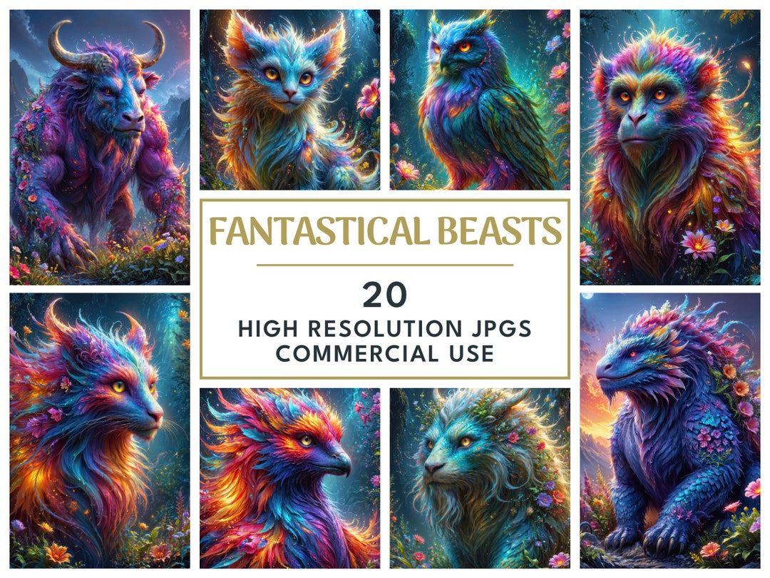 FANTASTICAL BEASTS Image Collection, Magical Creatures Printable ...