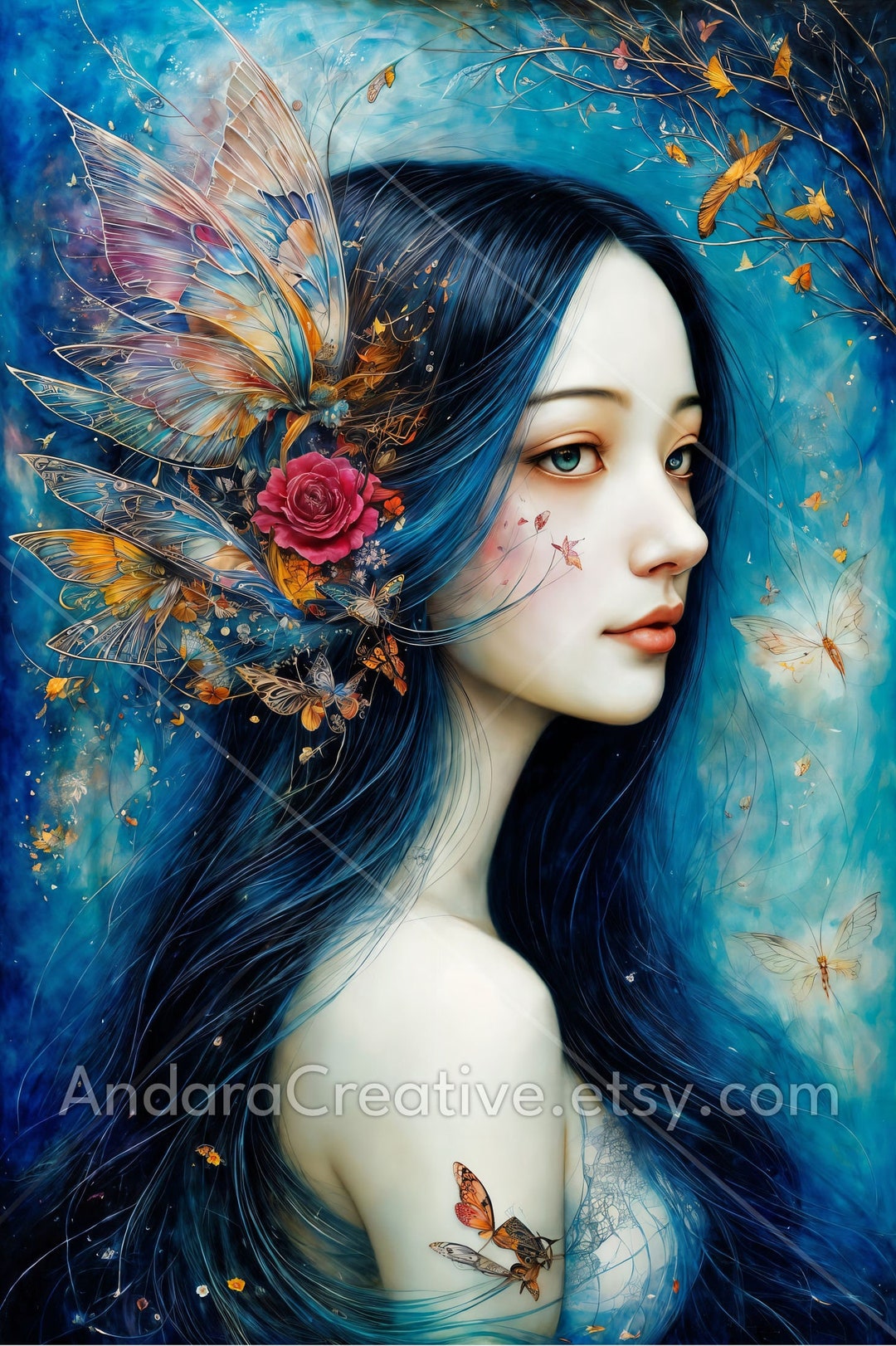Fantasy Muse Stock Image, Whimsical Fairy Artwork, Pretty Woman Picture ...