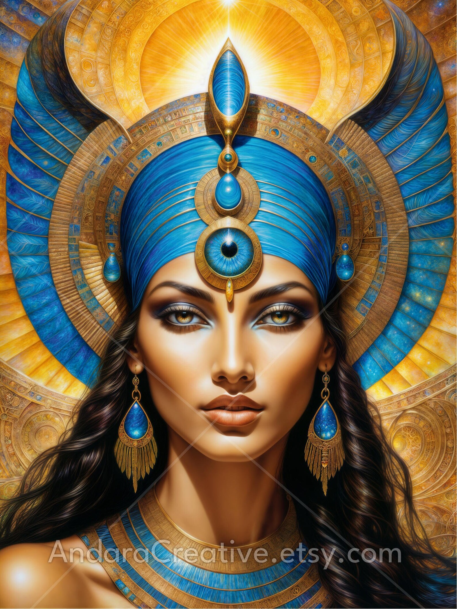 Ancient Egyptian Healer Digital Artwork, High Resolution Printable ...