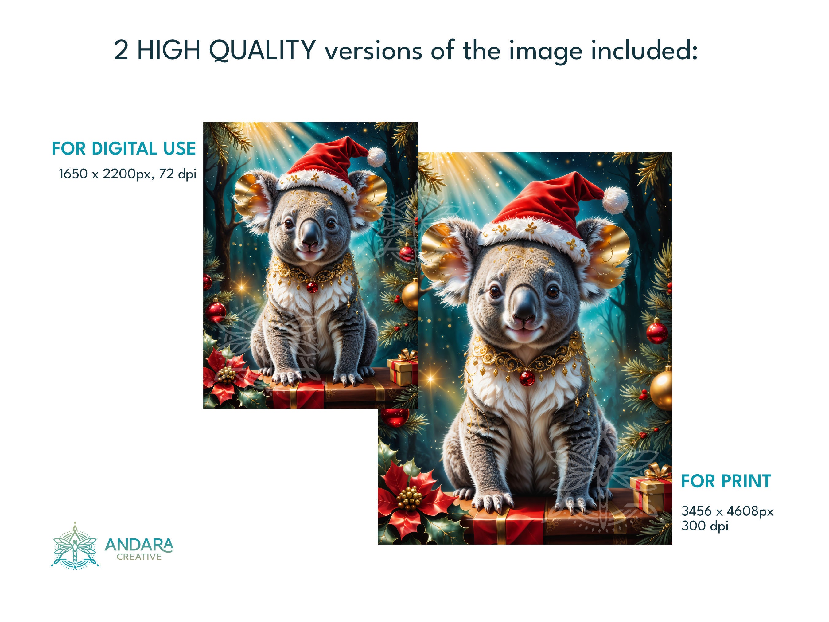 Christmas Koala, Christmas Card Design, Australian Christmas, Aussie ...