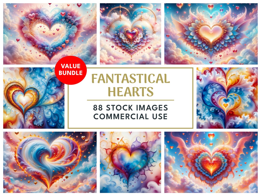 Fantasy Love Hearts Bg, Ethereal Lovehearts, Valentines Day Backgrounds ...